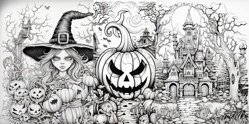 Spooky Fun for All Ages: Coloring Book Pages for Halloween