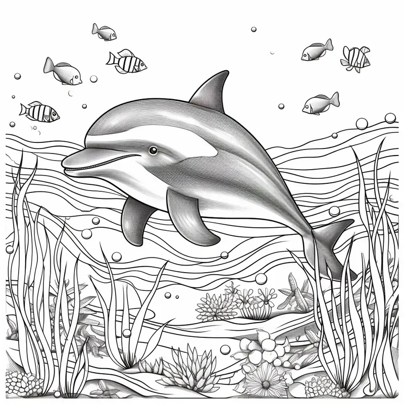 Under The Sea Adventures Coloring Books Midjourney Prompt | PromptBase