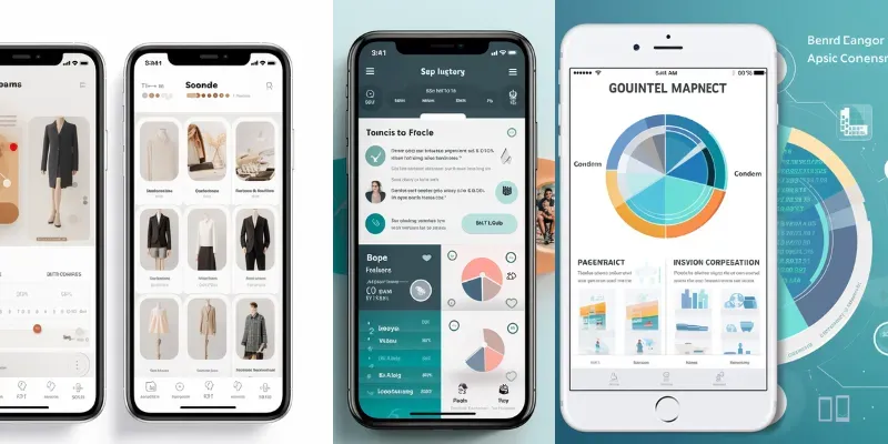 App Mockup Design Illustrations Midjourney Prompt | PromptBase