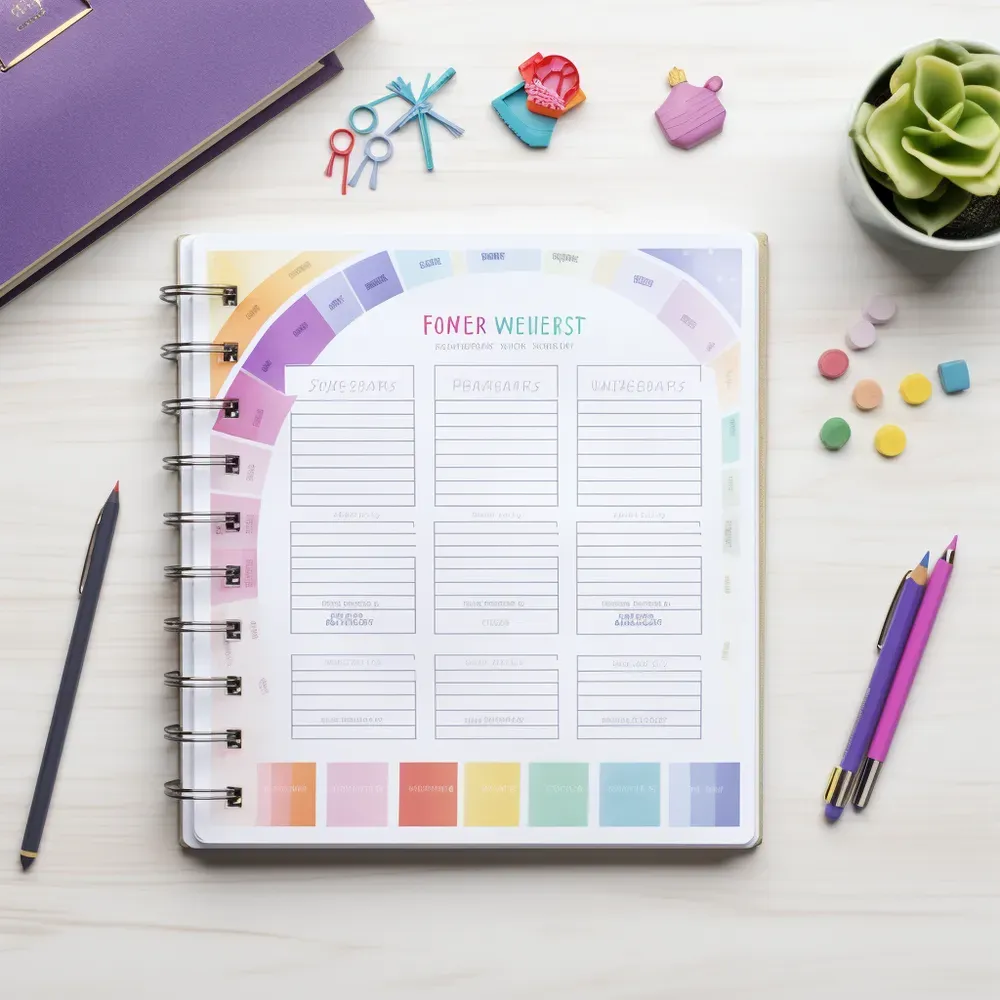 Printable Planners Designs Midjourney Prompt | PromptBase