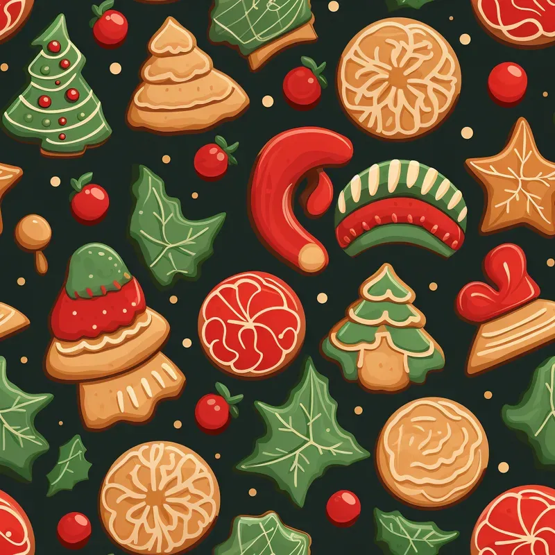 Christmas Cookies Pattern Designs Midjourney Prompt | PromptBase