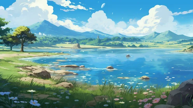 Pokemon Anime Background Landscapes Midjourney Prompt | PromptBase