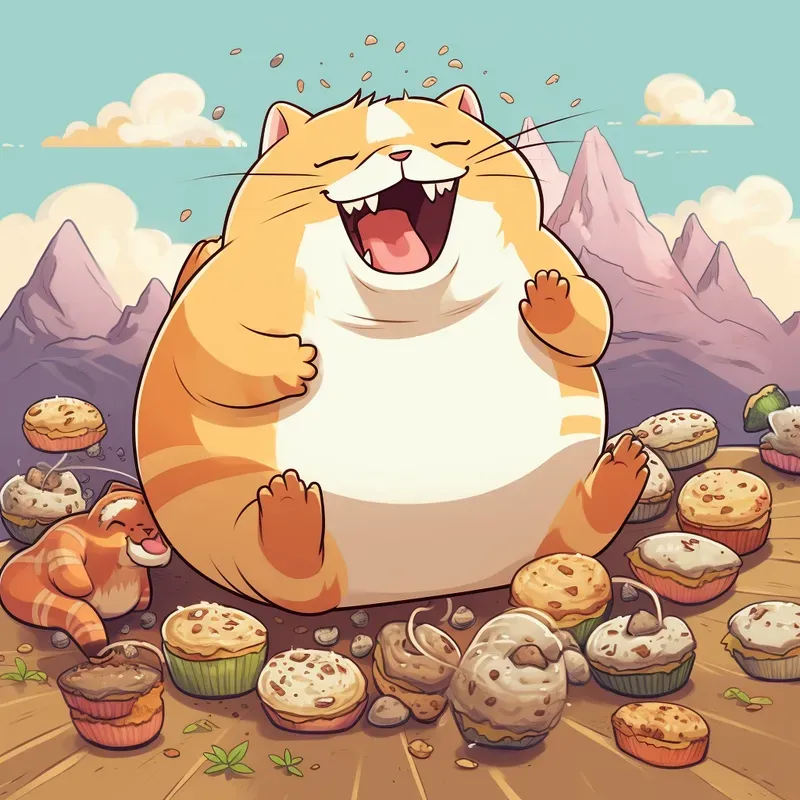 Chonky Fat Cats Moments Midjourney Prompt | PromptBase