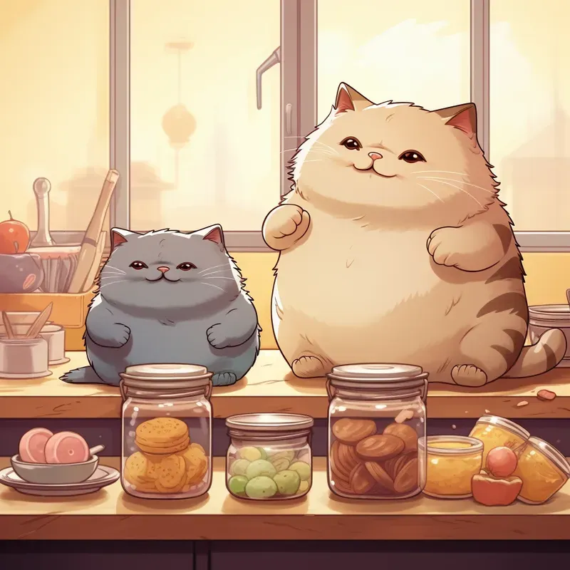 Chonky Fat Cats Moments Midjourney Prompt | PromptBase