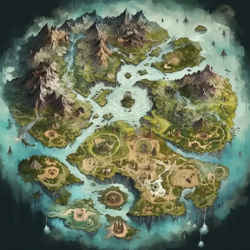 RPG Maps Designs Midjourney Prompt | PromptBase