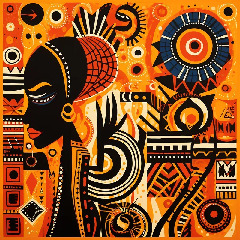 African Abstract Art Illustrations Midjourney Prompt | PromptBase