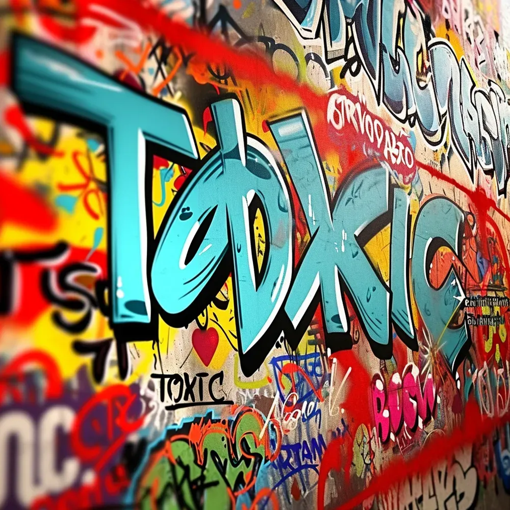 Realistic Graffiti Wall Illustrations Midjourney Prompt | PromptBase