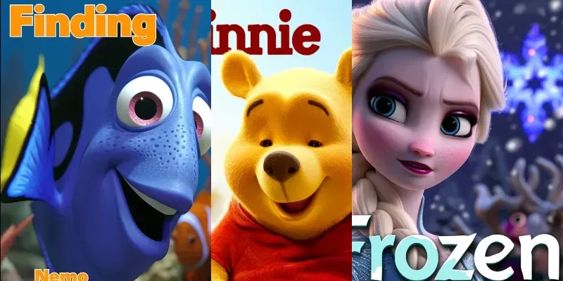 Children Movie Characters Covers Midjourney Prompt | PromptBase