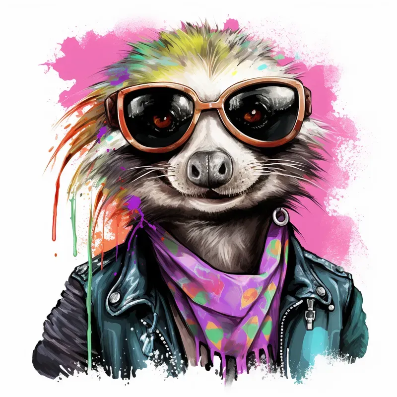 Funny Punk Animals Midjourney Prompt | PromptBase