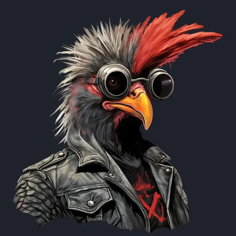 Funny Punk Animals Midjourney Prompt | PromptBase