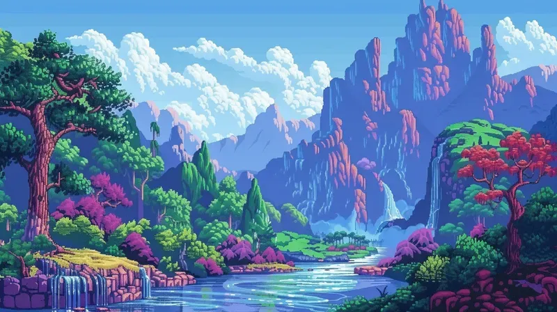 Pixel Art Texture 2D Backgrounds Midjourney Prompt | PromptBase