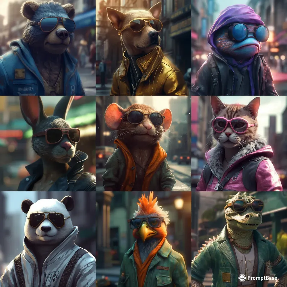 Realistic Animal NFT Collections Midjourney Prompt | PromptBase