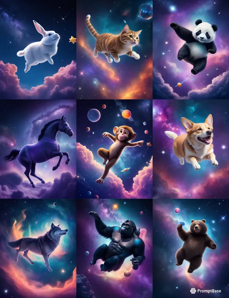 Animals In Space Leonardo Ai Prompt | PromptBase