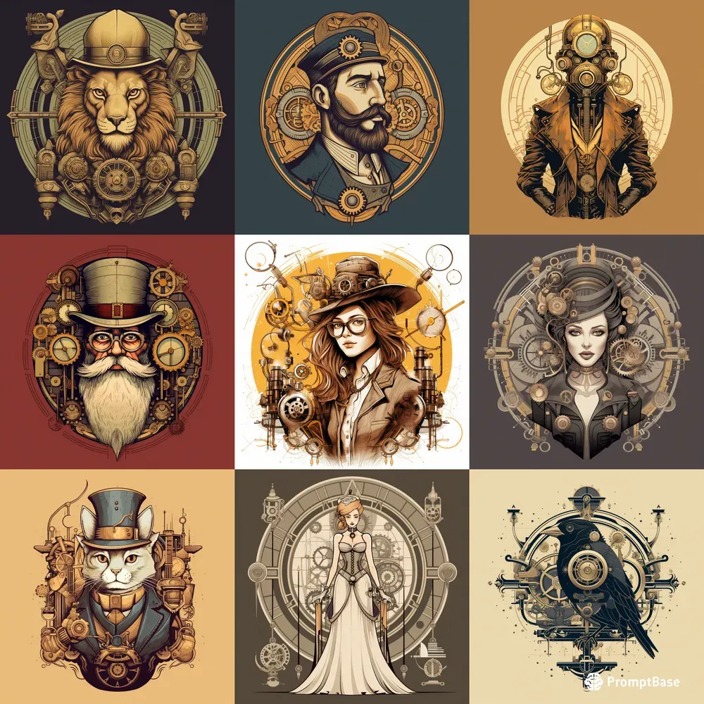 Steampunk Prints Midjourney Prompt | PromptBase