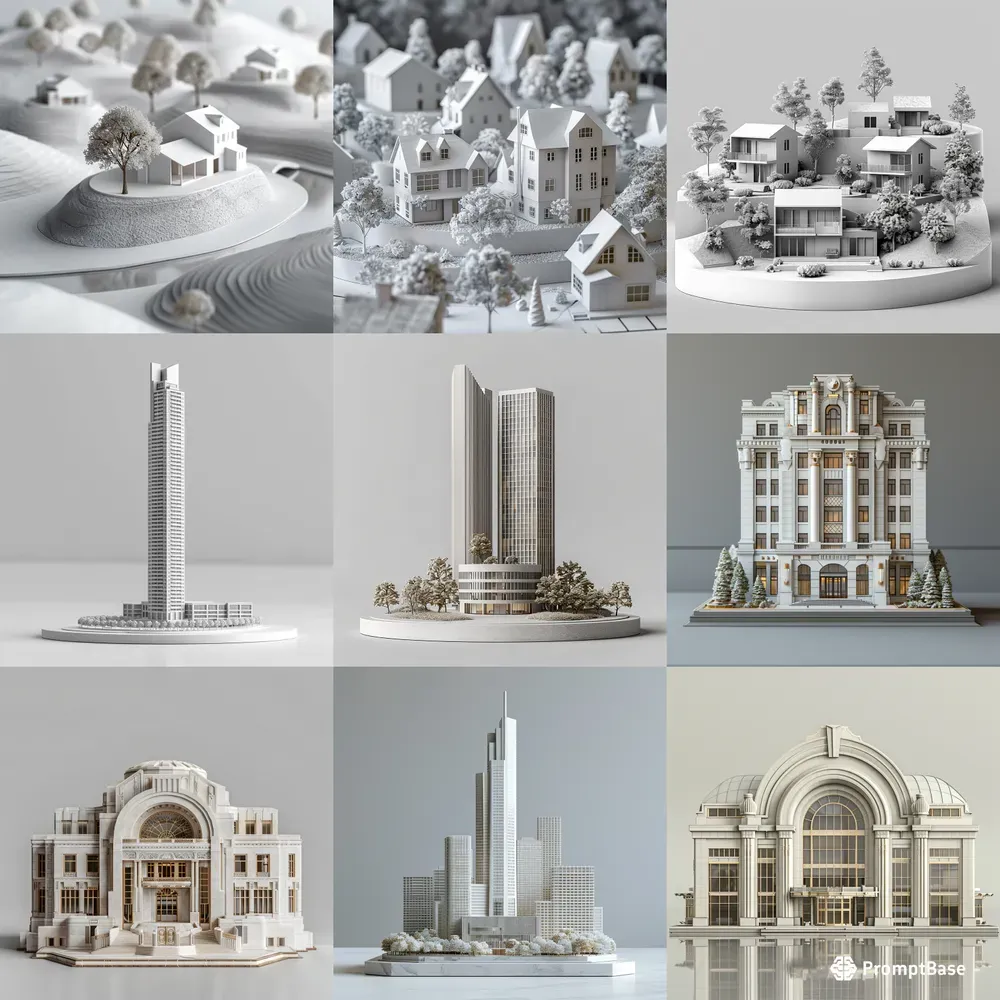 Innovative Paper Maquette Models Midjourney Prompt | PromptBase