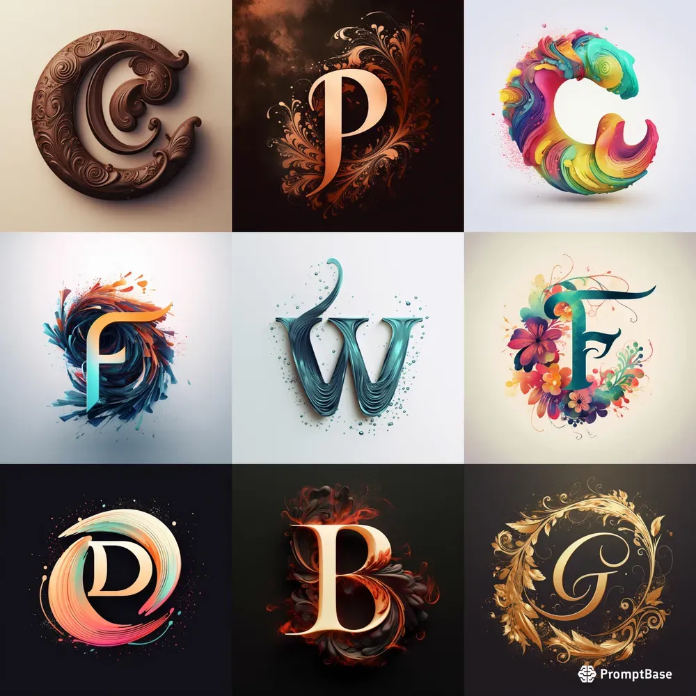 Letter Logos Midjourney Prompt | PromptBase
