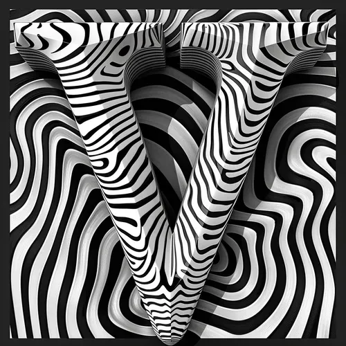 Optical Illusion Alphabet App | PromptBase