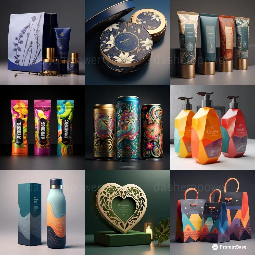 Product Packaging Designs Midjourney Prompt | PromptBase