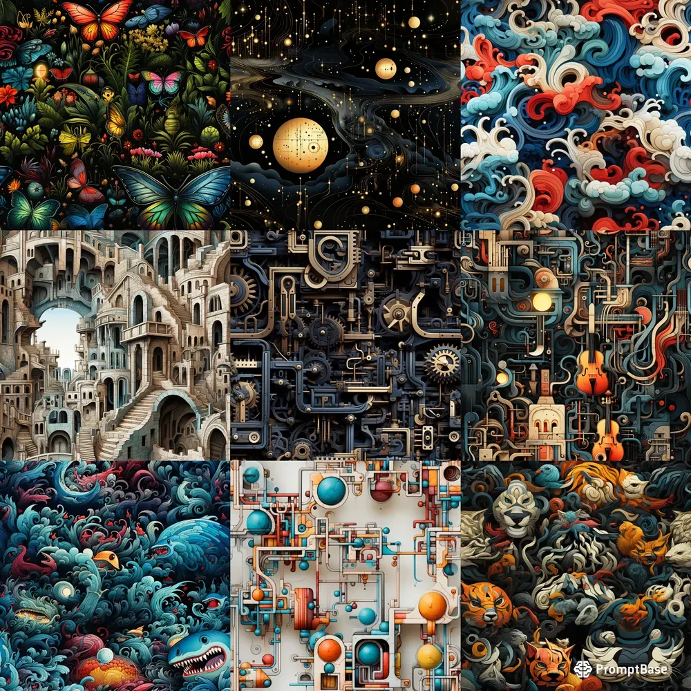 Geometric Enigma Patterns Midjourney Prompt | PromptBase