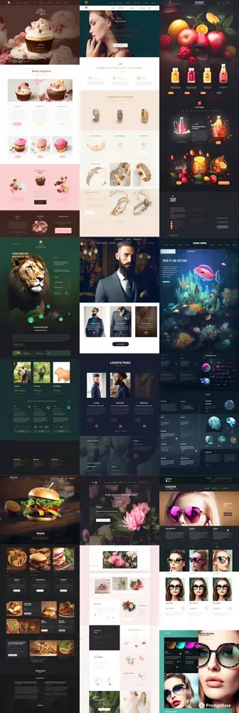 Full Webdesign Ui Ux Pages For Websites Midjourney Prompt | PromptBase