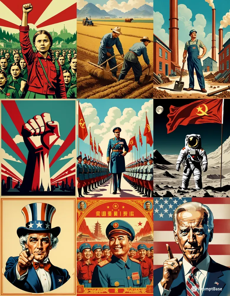 Propaganda Posters Stable Diffusion Prompt | PromptBase