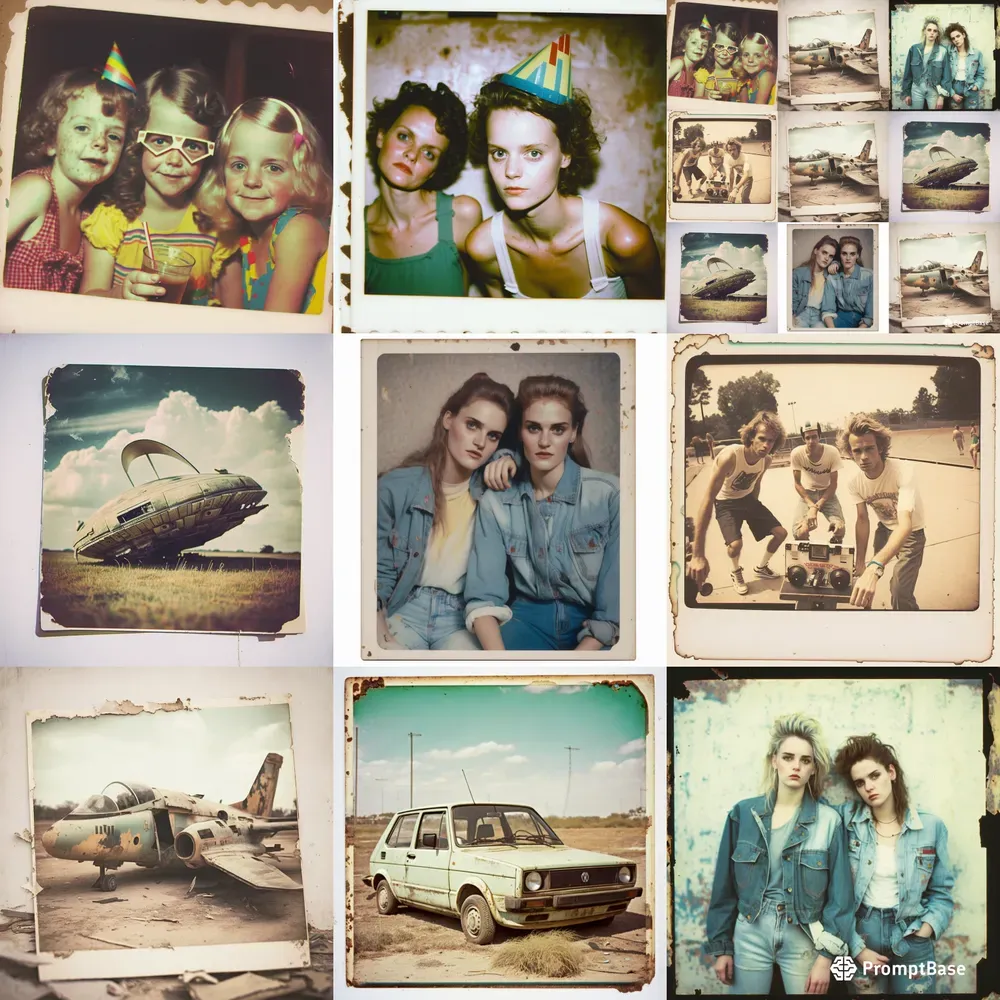 Polaroid Photography Style 1980s Midjourney Prompt | PromptBase