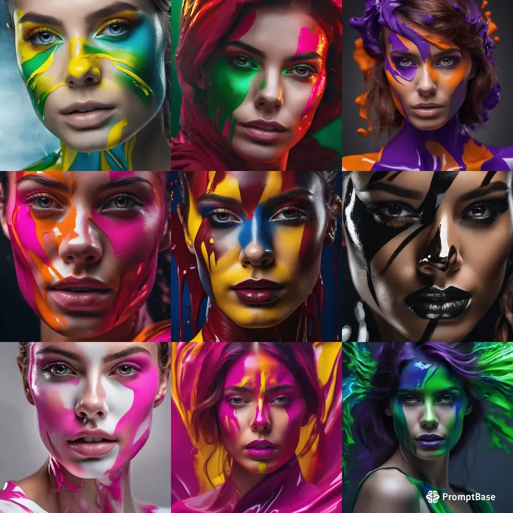 Women With Paint Faces Stable Diffusion Prompt | PromptBase