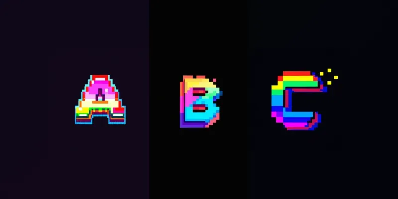 80s Style 8-bit Letters DALL·E Prompt | PromptBase