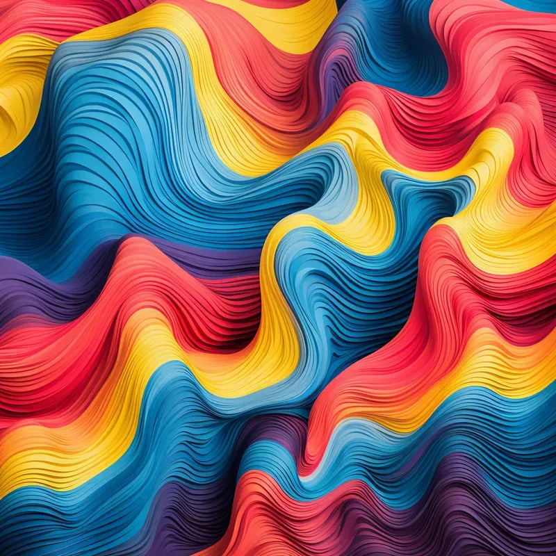 Colorful Vibrant Wavy Patterns Midjourney Prompt | PromptBase