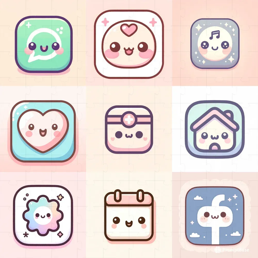 Adorable Cute Icons DALL·E Prompt | PromptBase