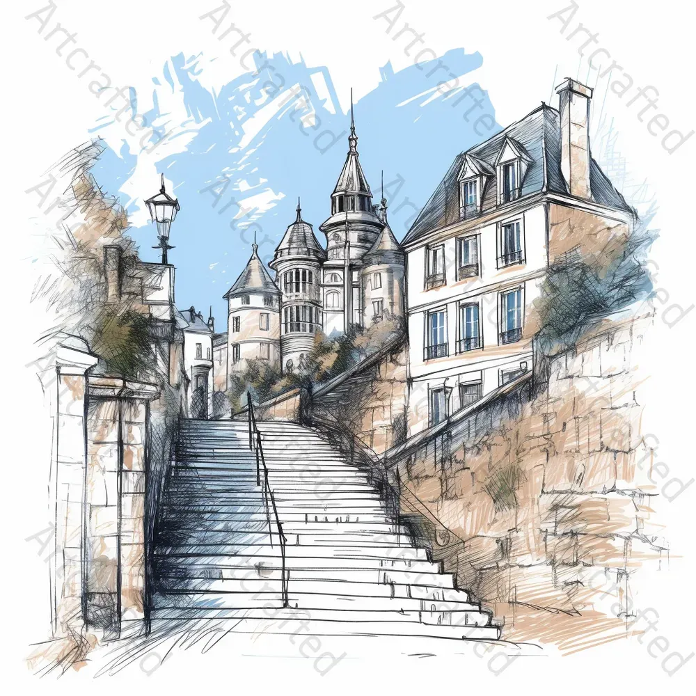 Architectural Hand Drawn Sketches Midjourney Prompt | PromptBase