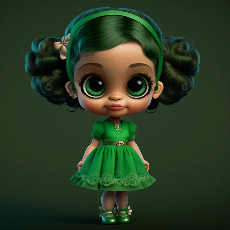 Pixar Full Body Chibi Girl Dolls Midjourney Prompt | PromptBase