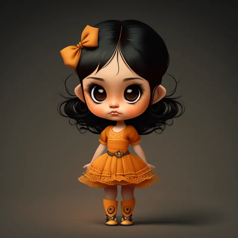 Pixar Full Body Chibi Girl Dolls Midjourney Prompt | PromptBase