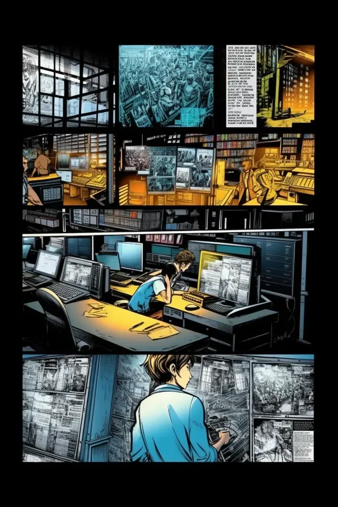 Secret Comic Book Pages Midjourney Prompt | PromptBase