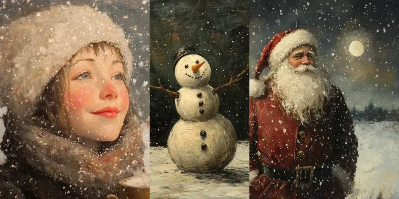 A Christmas Carol Night Painting Generator App | PromptBase