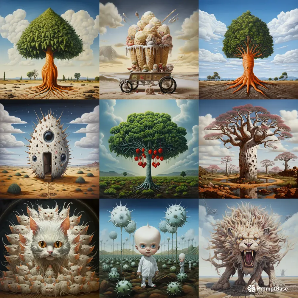 Surreal Acrylics Midjourney Prompt | PromptBase