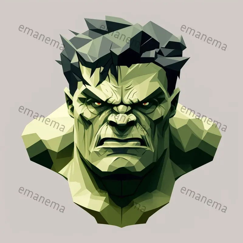 Geometric Super Hero Illustrations Midjourney Prompt | PromptBase