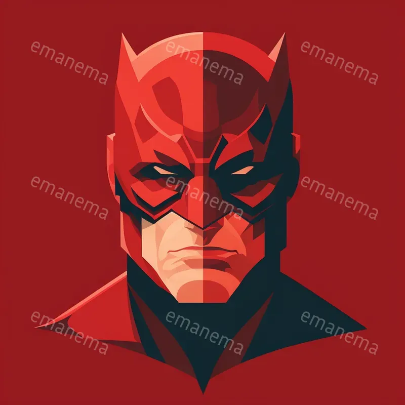 Geometric Super Hero Illustrations Midjourney Prompt | PromptBase