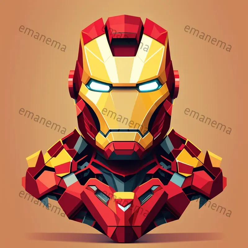 Geometric Super Hero Illustrations Midjourney Prompt | PromptBase