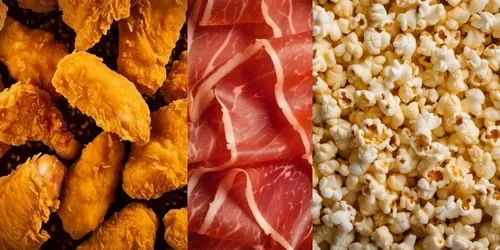 Scattered Food Seamless Textures Midjourney Prompt | PromptBase