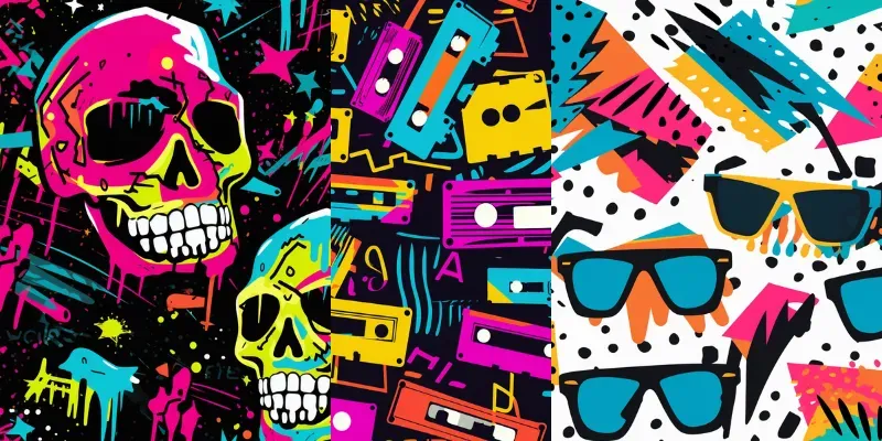 Funky 80s Patterns Midjourney Prompt | PromptBase