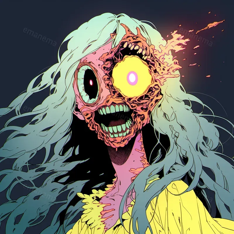 Exuberant Horror Characters Midjourney Prompt | PromptBase