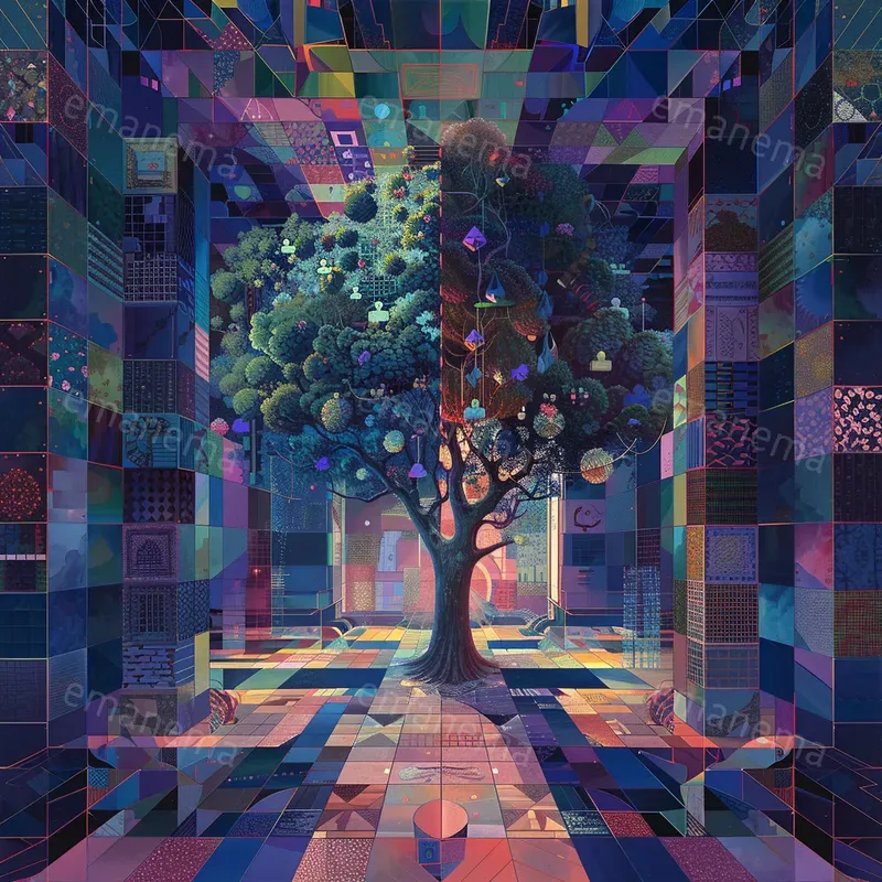 Multidimensional Room Art Midjourney Prompt | PromptBase