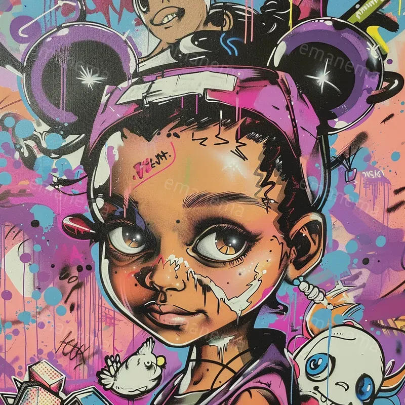 Graffiti Art Puppets Midjourney Prompt | PromptBase