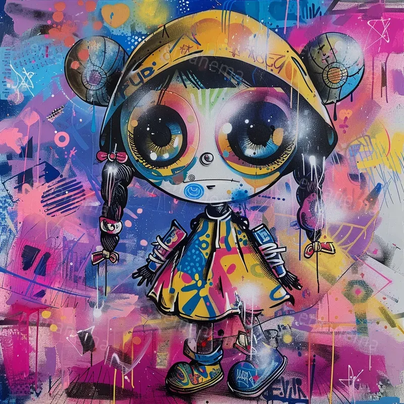 Graffiti Art Puppets Midjourney Prompt | PromptBase