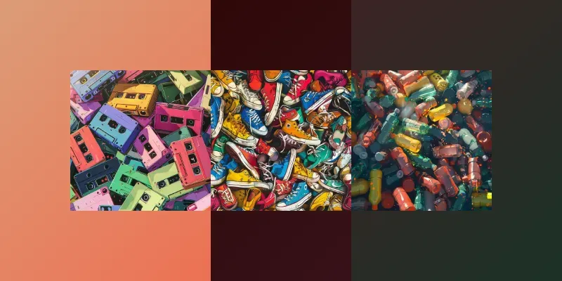 Things Piled Up Desktop Wallpaper Generator App | PromptBase