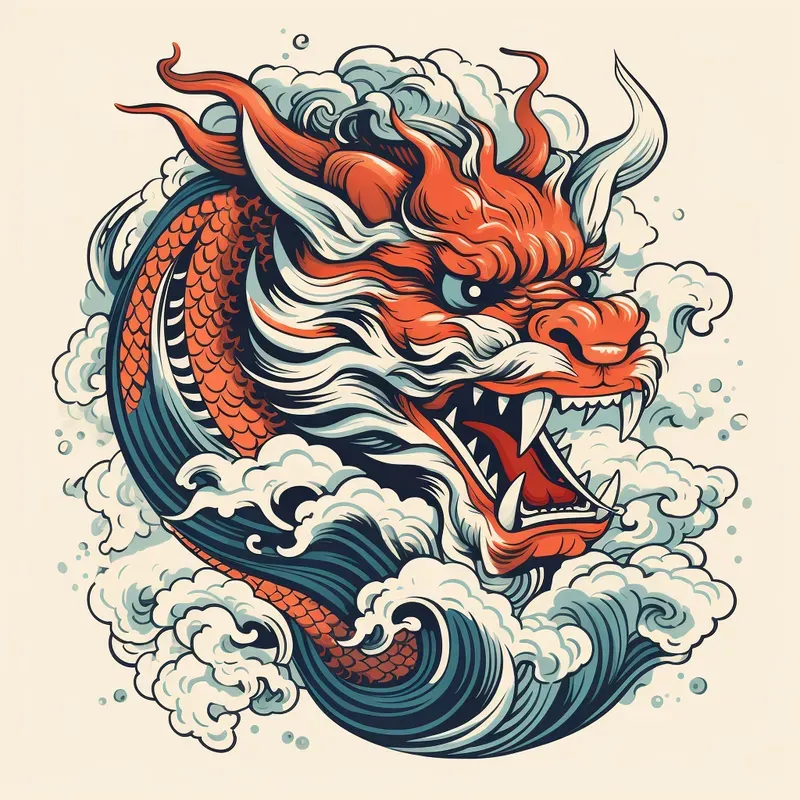 Vibrant Japanese Ukiyoe Logos Midjourney Prompt | PromptBase