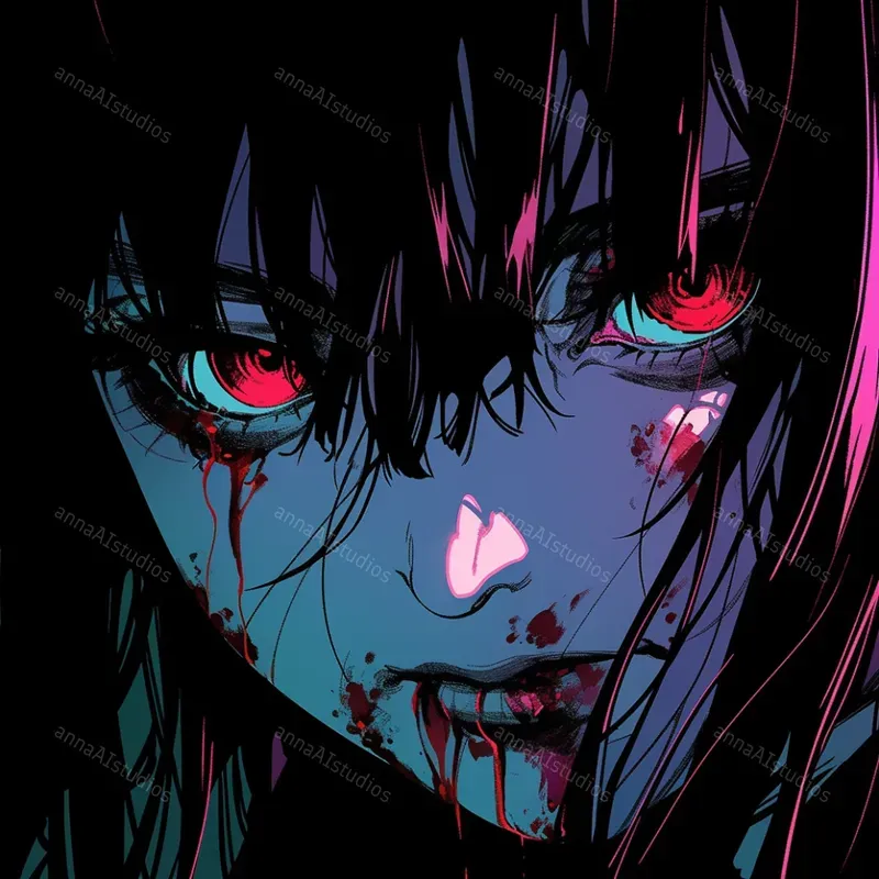 Scary Anime Headshots For Halloweens Midjourney Prompt | PromptBase