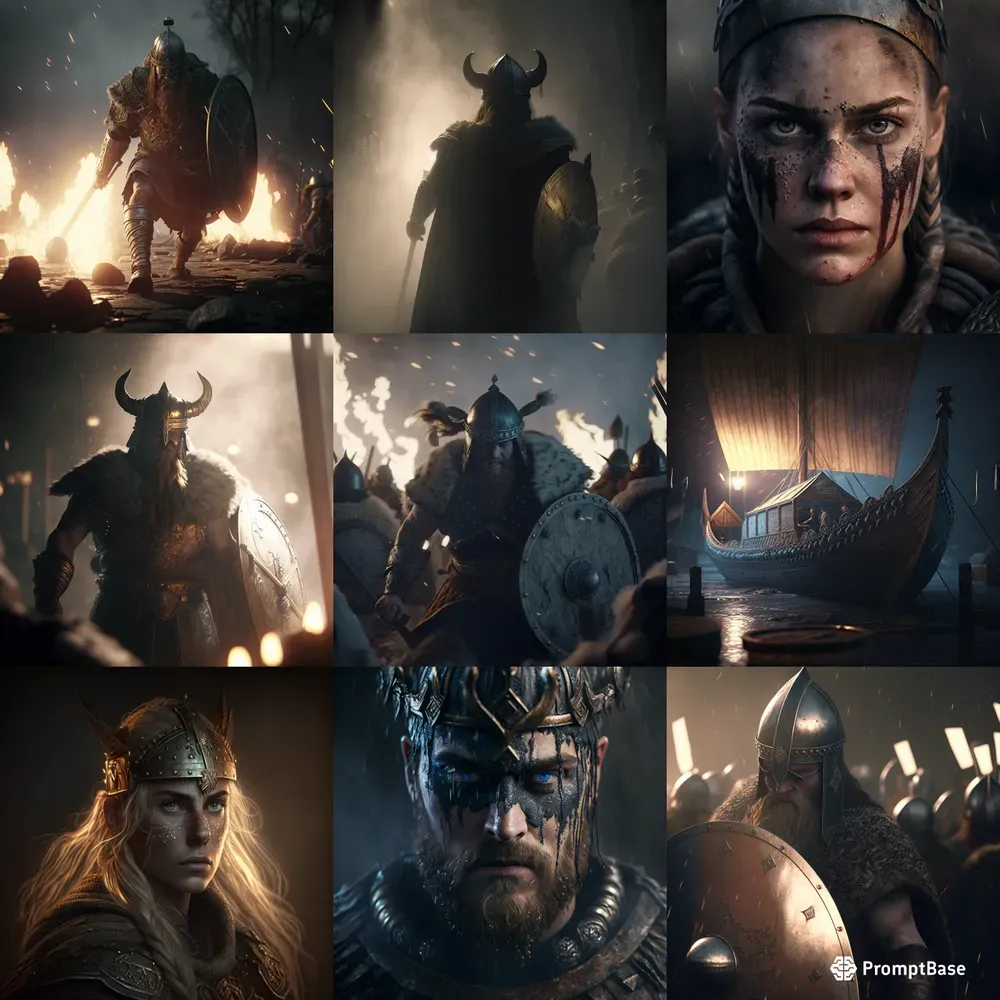 Cinematic Vikings Midjourney Prompt | PromptBase