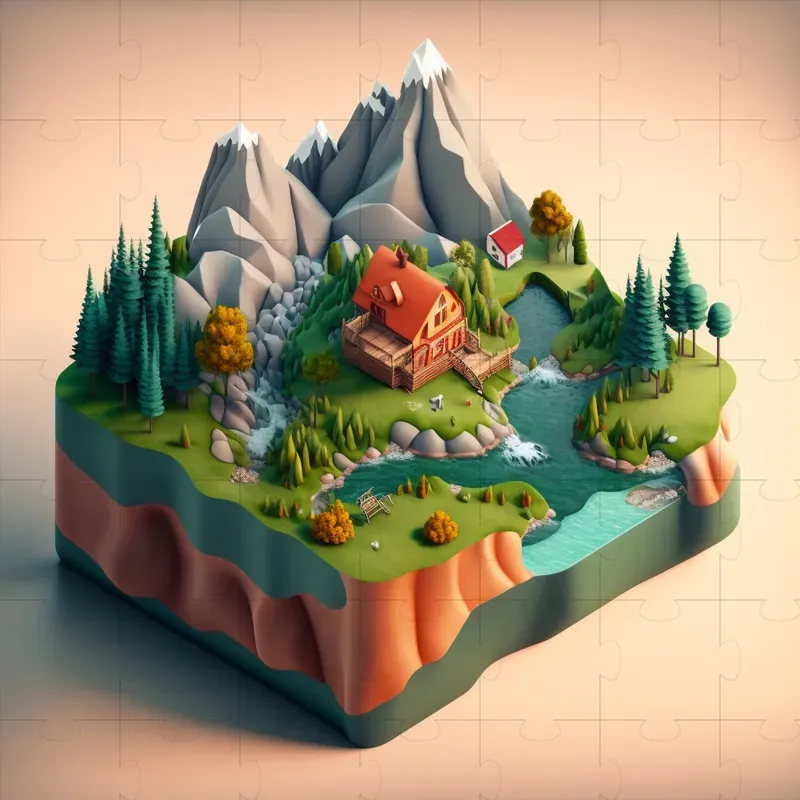 Isometric Scenes Midjourney Prompt | PromptBase